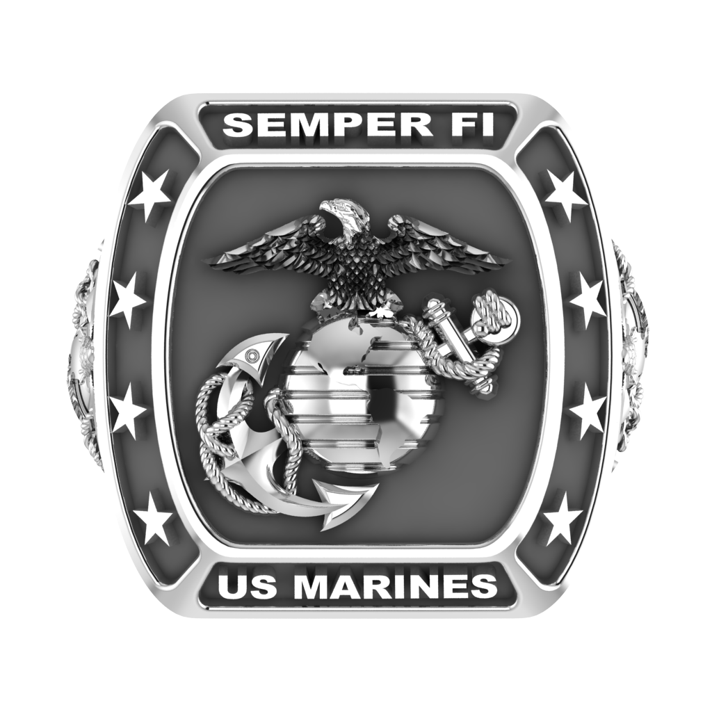 USMC Rectangle Ring – JC BLACKBURN RINGS
